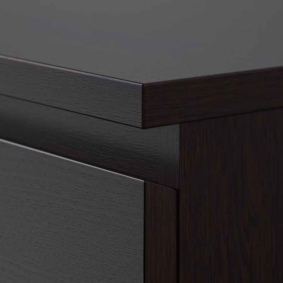 МАЛЬМ / VARMA Комод ИКЕА / IKEA 3, 80x78x40, шпон, черный от ...